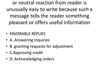 Good news and neutral messages | PPTX