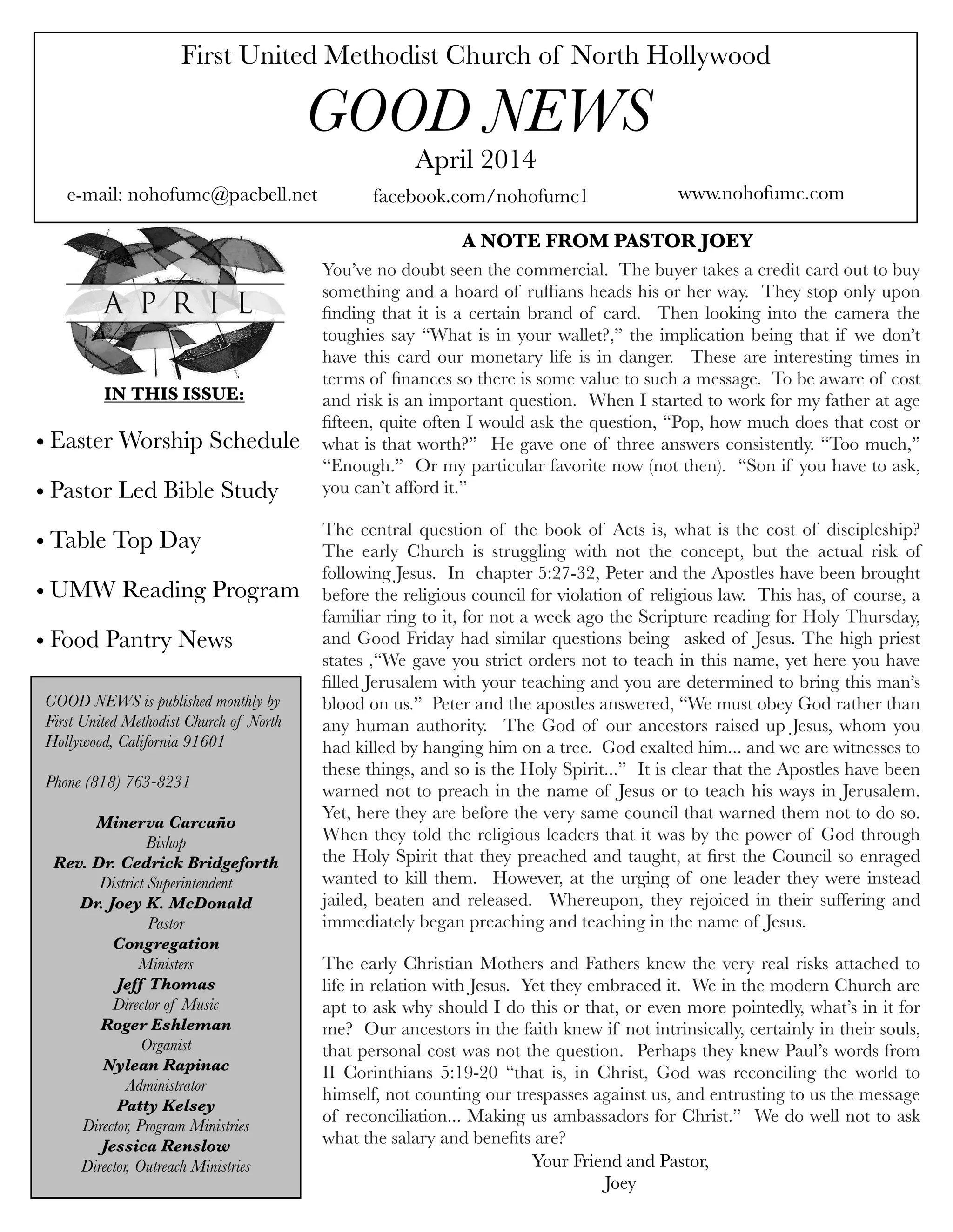 The Good News April 2014 | PDF
