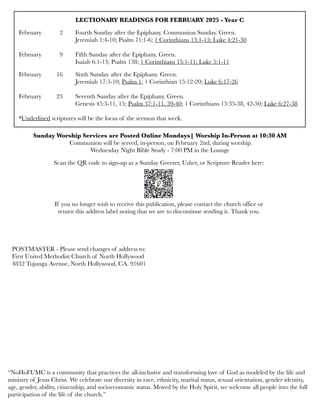 NoHo First UMC Good News February 2025 newsletter | PDF