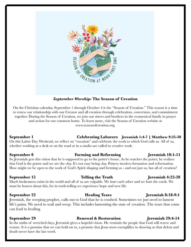 NoHo First UMC Good News for September 2024 | PDF | Free Download