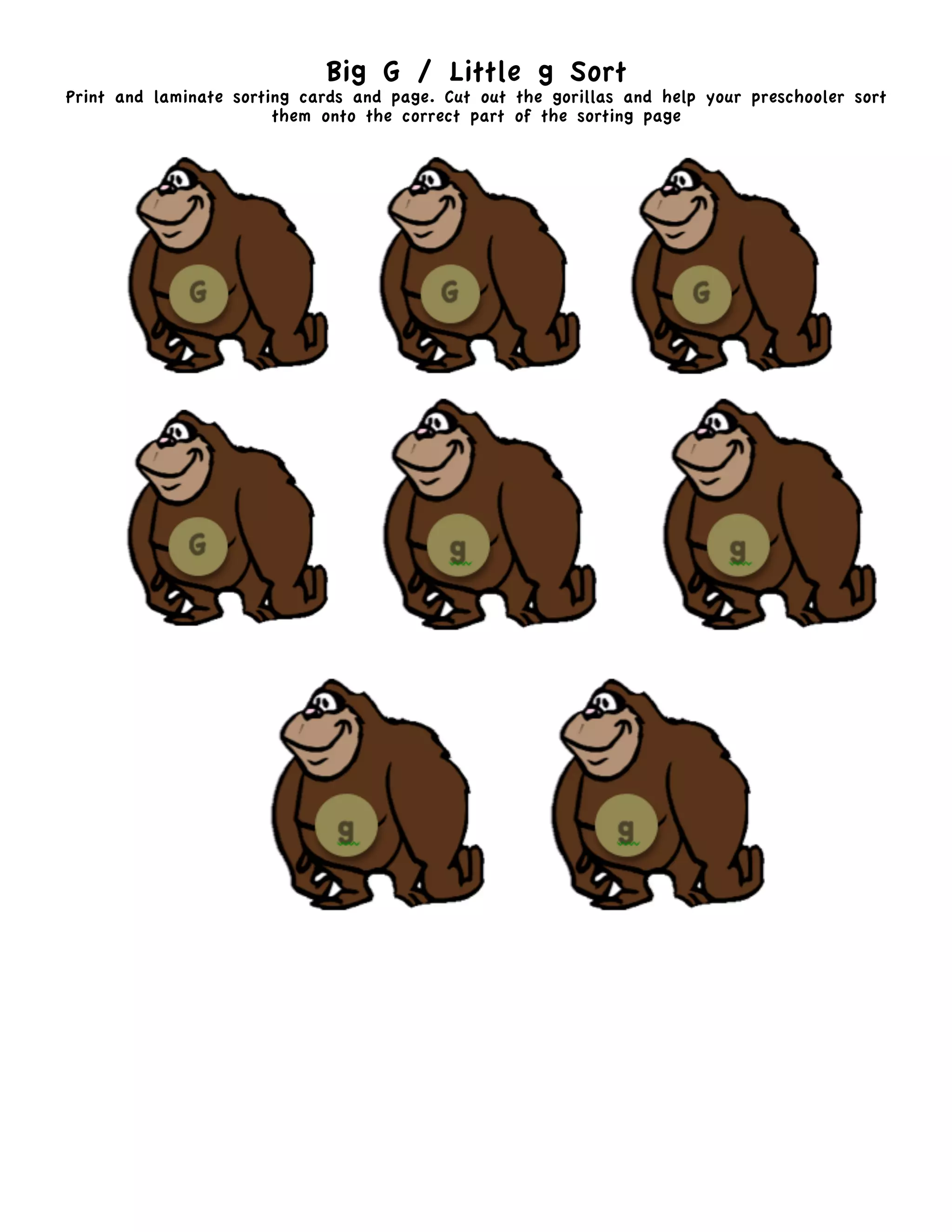 Goodnight gorilla-printables | PDF