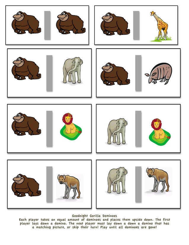 Goodnight gorilla-printables | PDF