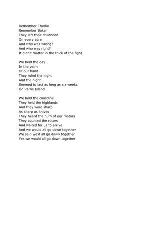 Goodnight saigon - Billy Joel | PDF