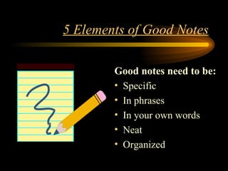How to Take Good Notes | PPT