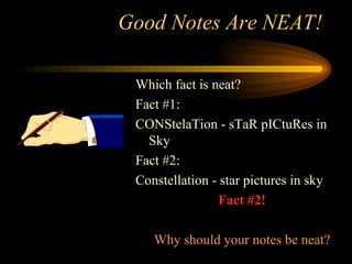 How to Take Good Notes | PPT