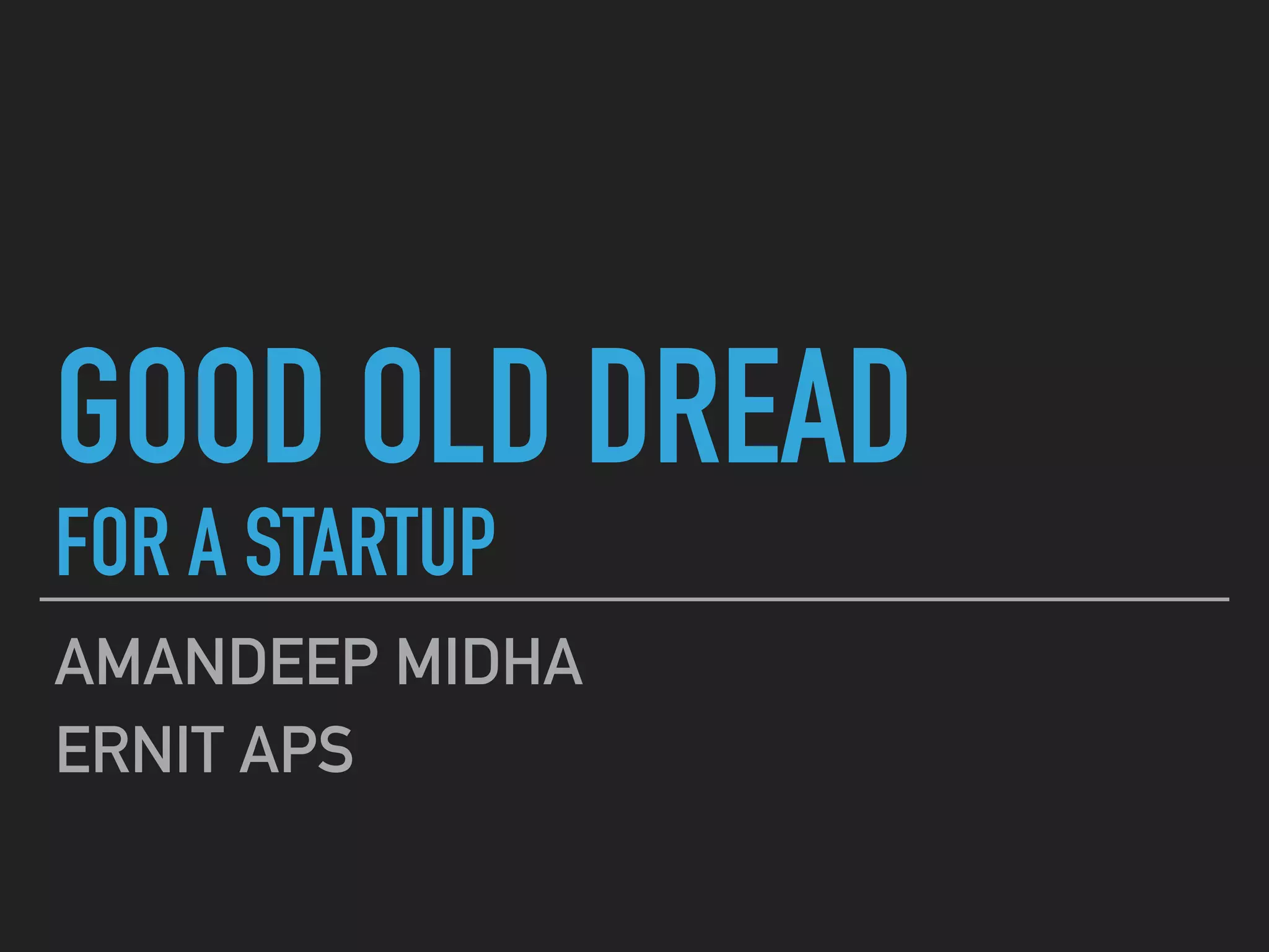 DREAD for a Startup - Ernit Architecture Example | PPT