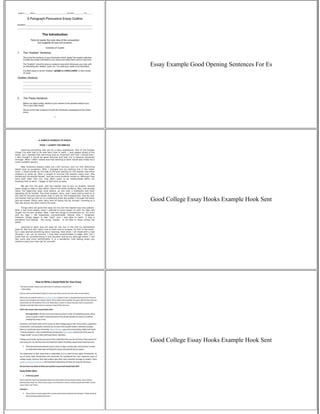 Good Opening Sentences For College Essays | PDF