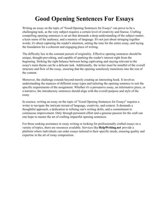 Good Opening Sentences For Essays.pdf