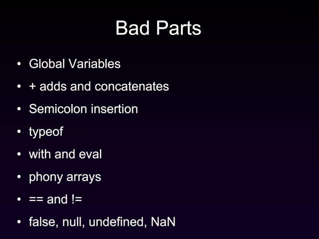 Good Parts of JavaScript Douglas Crockford | PDF