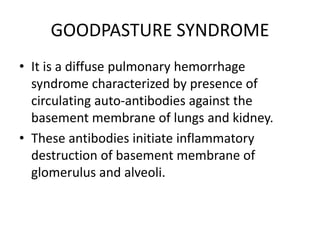 Goodpasture syndrome | PPTX