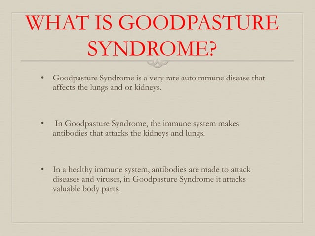 Goodpasture Syndrome | PPTX