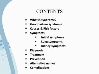 Goodpasture syntrome | PPTX