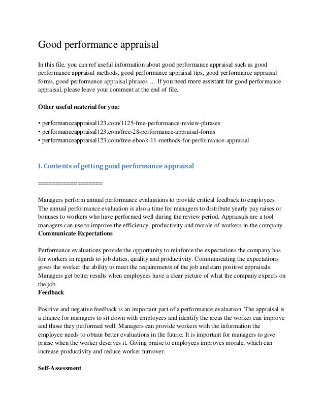 Good Performance Appraisal good-performance-appraisal