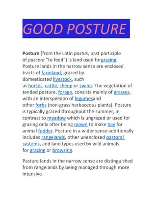 Good posture 5ºB | PDF