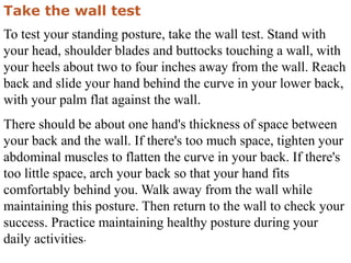 good posture FOR HEALTHY LIFE STYLE FOR ALL | PPT