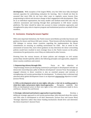 Good practice in donor engagement with civil society creating an enabling environment foe cso's ...