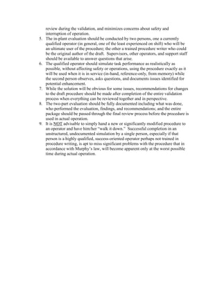 Good practice note procedure validation | PDF