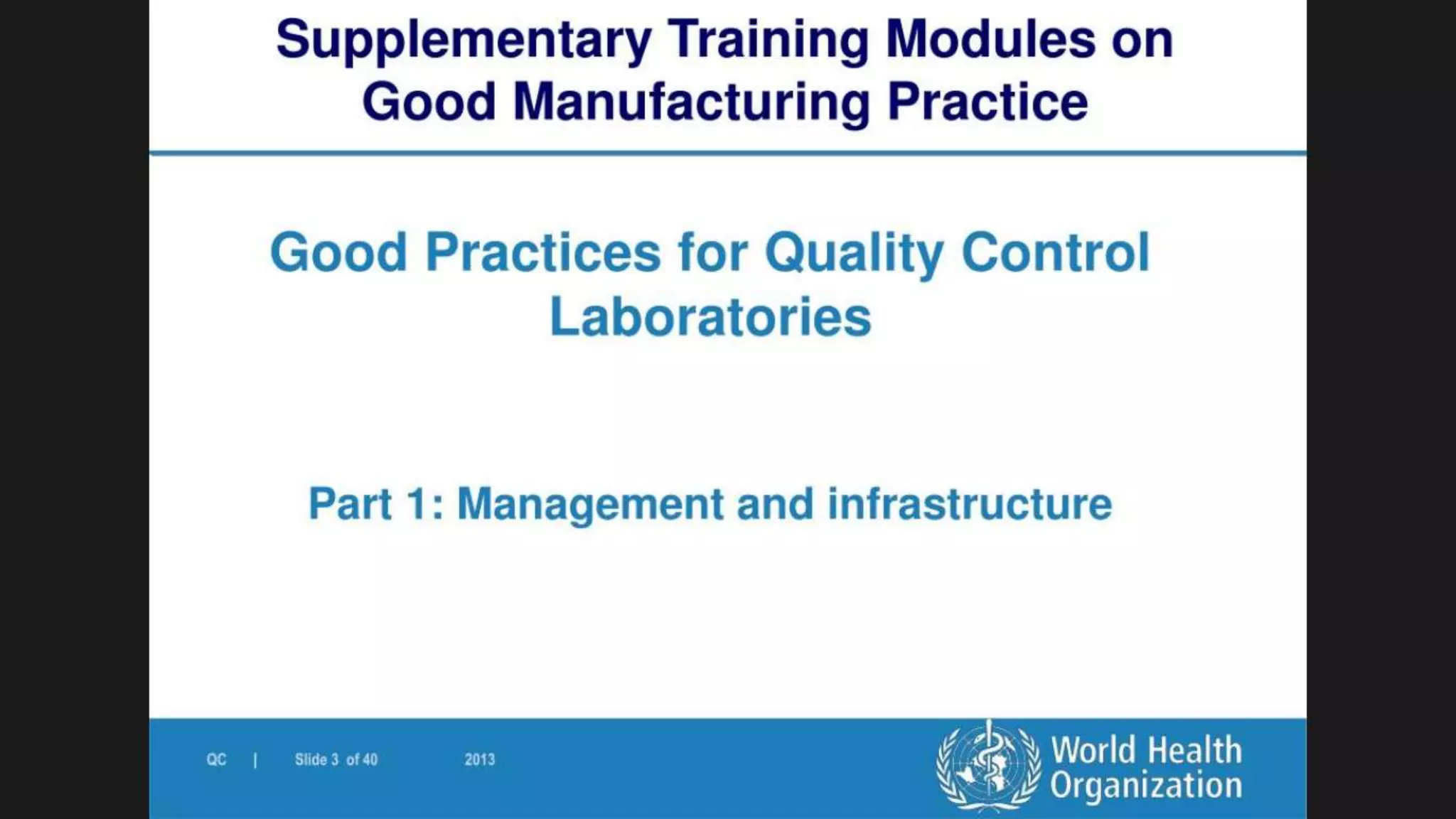 Good Practices for Pharmaceutical Quality Control Laboratories ...