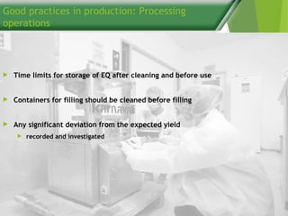 Good practices in production | PPT