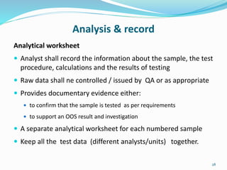 Good Practices in QC Lab in Pharma industries | PPTX