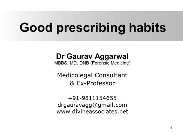 Good prescribing habits | PPT | Pharmaceutical Drugs | Medical Health