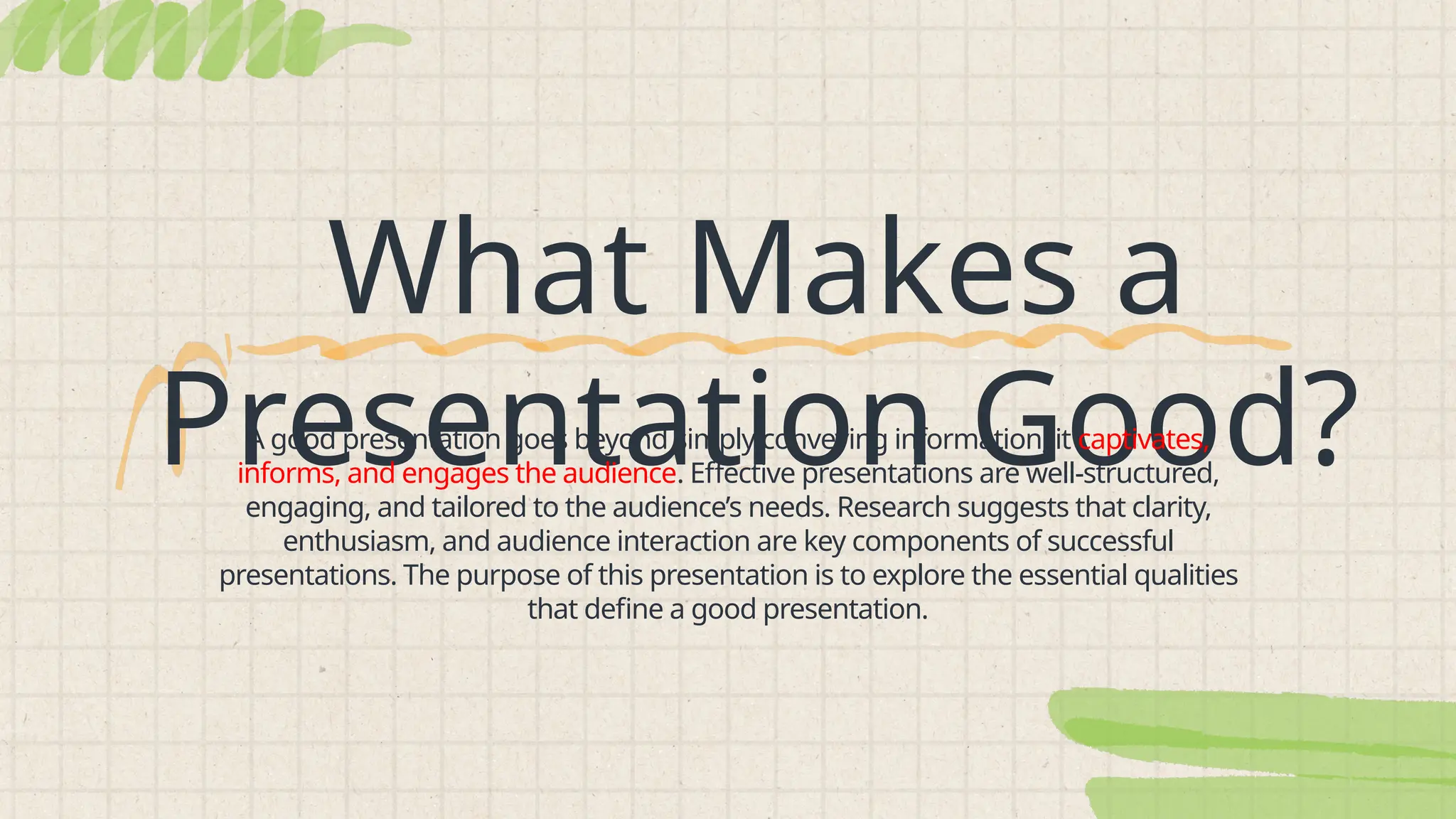 what is a good presentation and how to make a good .pptx