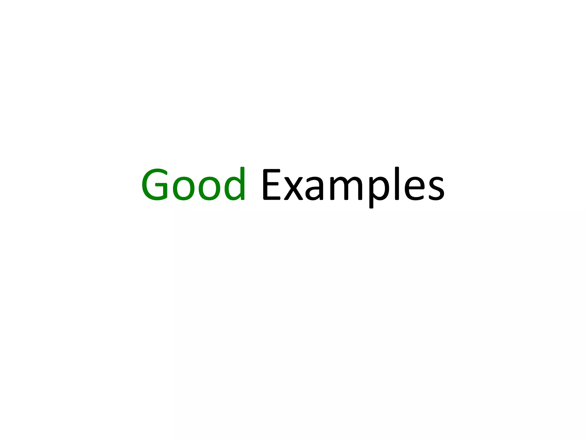 Good presentation examples | PPT