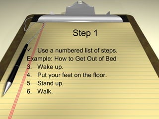 Good Procedure Writing | PPT