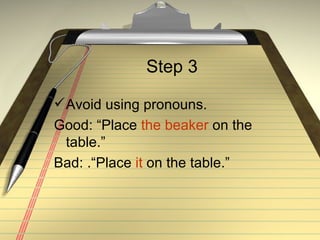 Good Procedure Writing | PPT