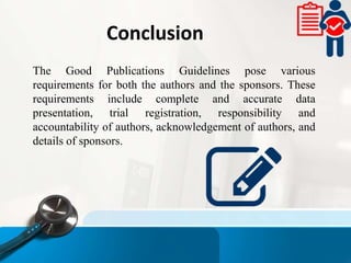 Good Publication Practice Guidelines | PPTX