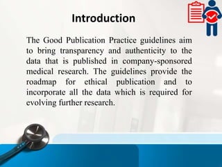 Good Publication Practice Guidelines | PPTX