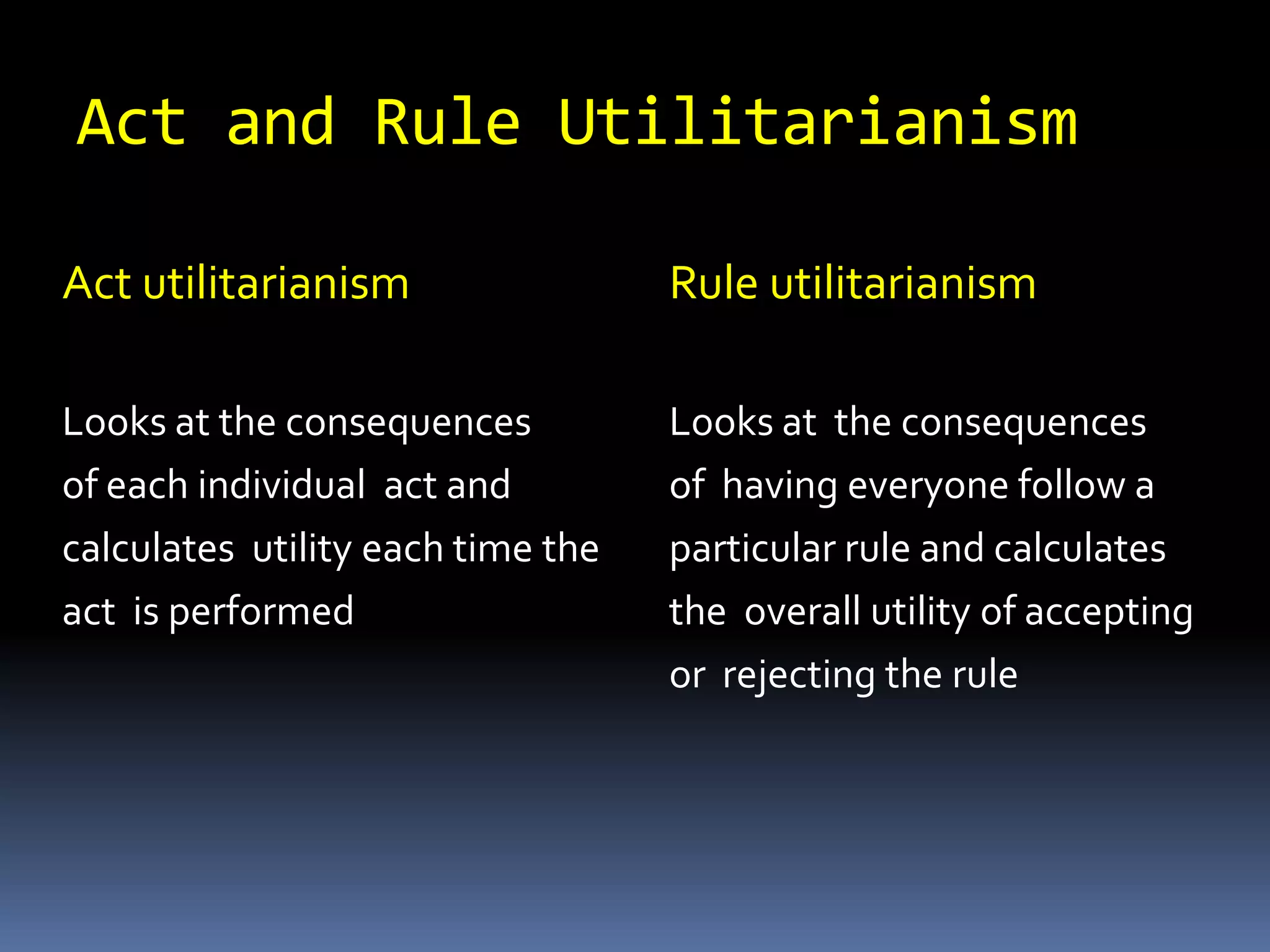 Good recap and rule utilitarianism | PPTX
