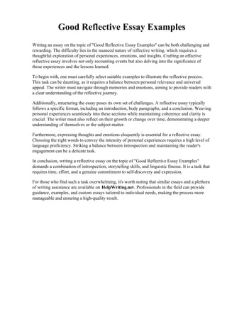 Good Reflective Essay Examples.pdf