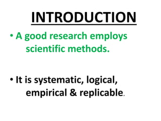 A GOOD RESEARCH | PPTX | Science
