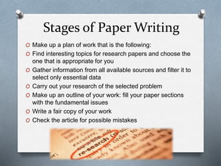 Good research paper topics | PPTX