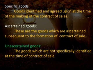 sales of goods act | PPT