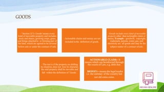 Goods as per sales of goods act | PPTX | Law