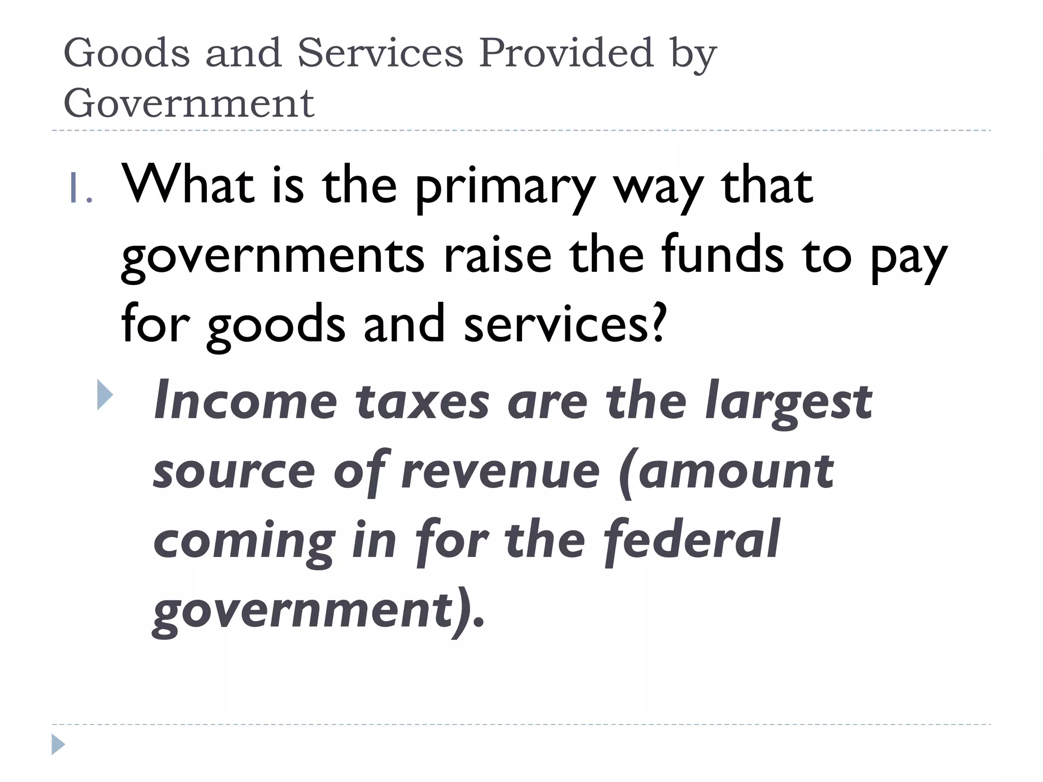Goods and services provided by government | PPT