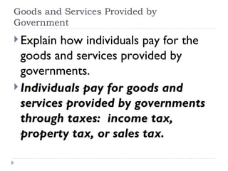 Goods and services provided by government | PPT