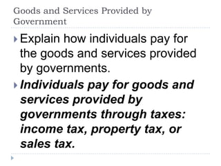 Goods and services provided by government | PPTX