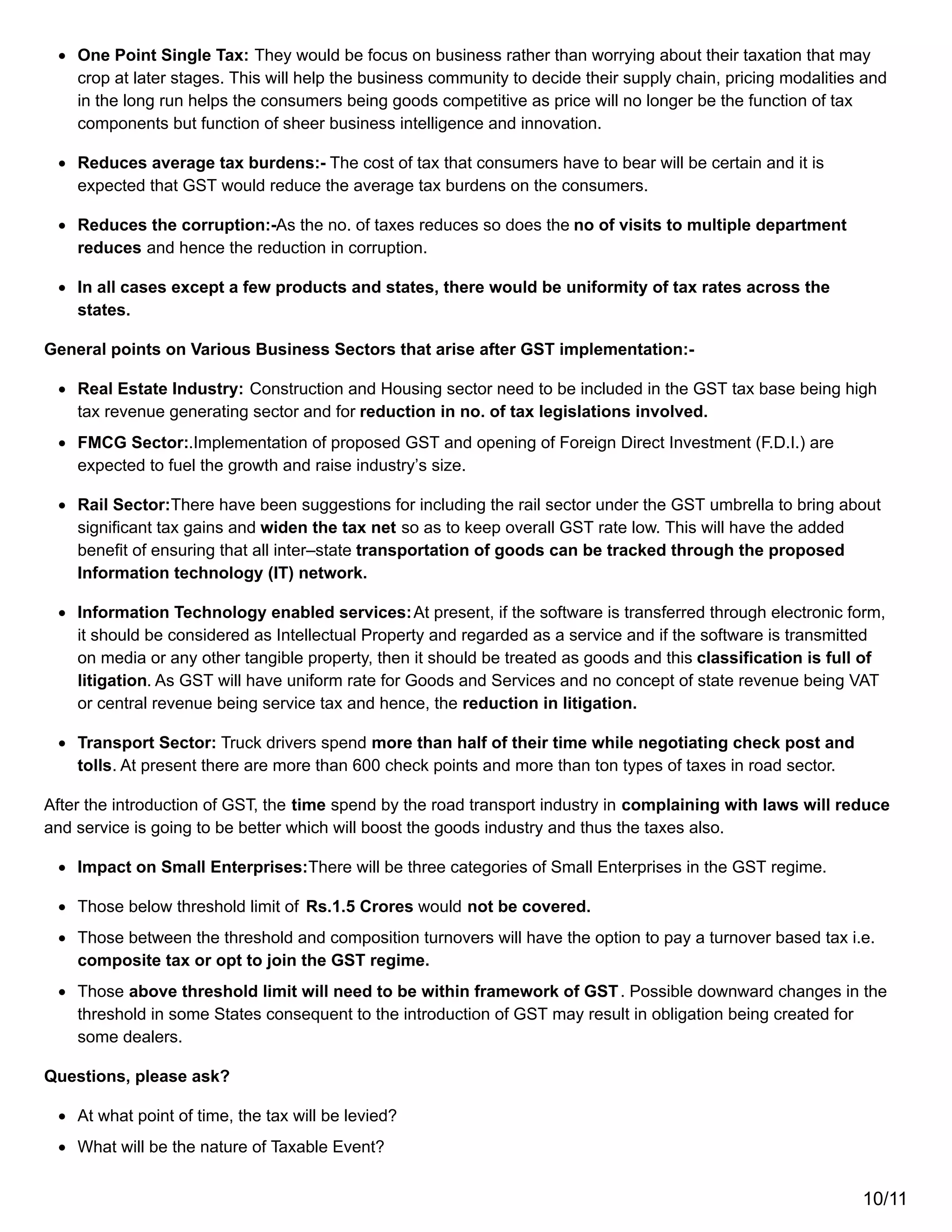 Goods and service tax - GST- A detailed explanation with examples | PDF