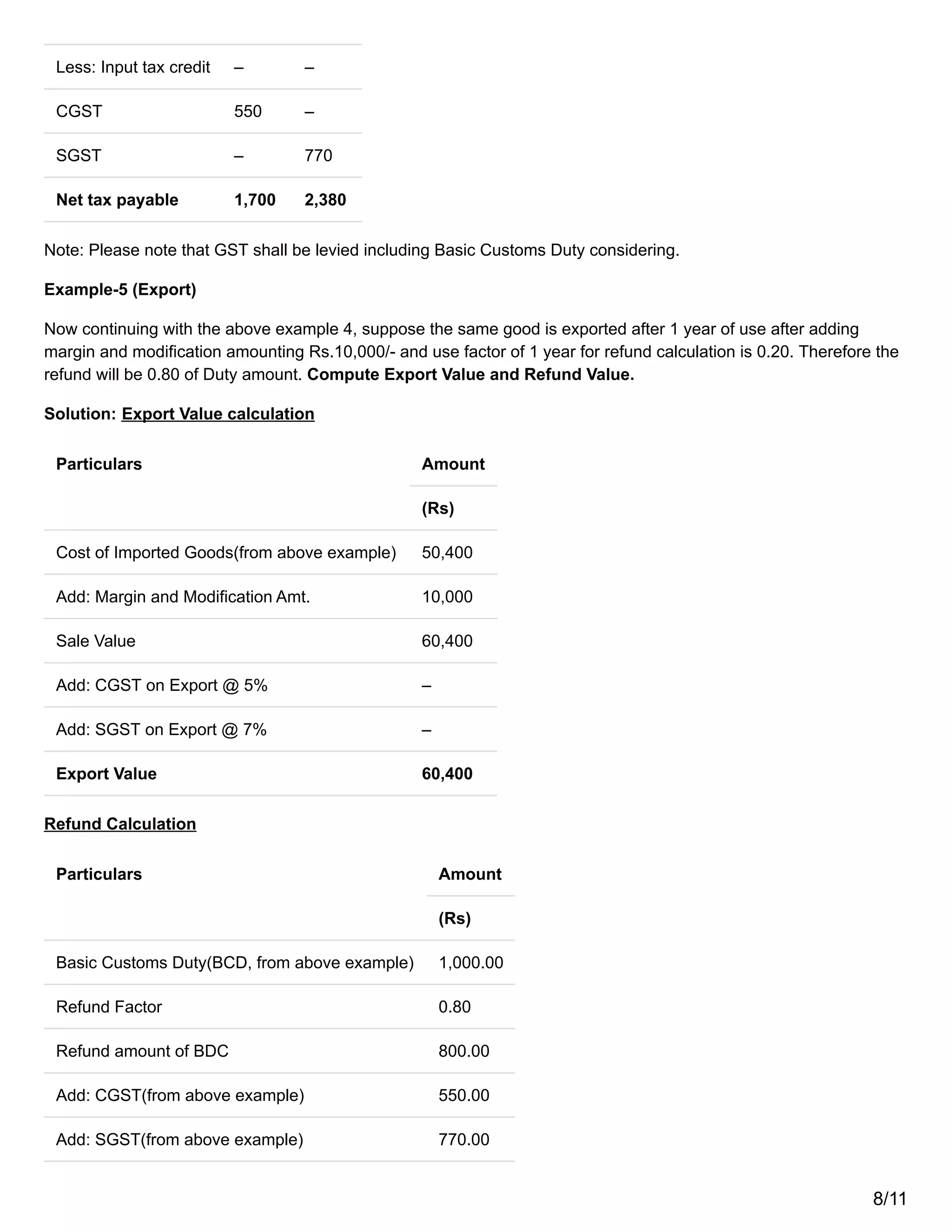 Goods and service tax - GST- A detailed explanation with examples | PDF