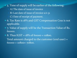 Goods and service tax concept of cgst, sgst and igst by dr. soheli ghose | PPTX