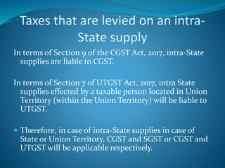 Goods and service tax concept of cgst, sgst and igst by dr. soheli ...