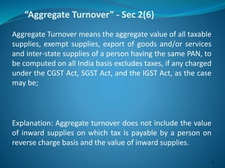 Goods and Service Tax - Relevant Definitions | PPT