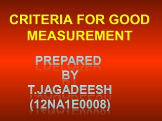 Good scale measurement | PPT