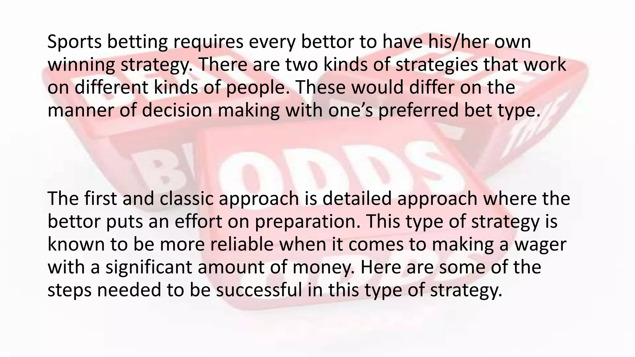 Good score prediction strategies | PPTX | Poker and Professional ...