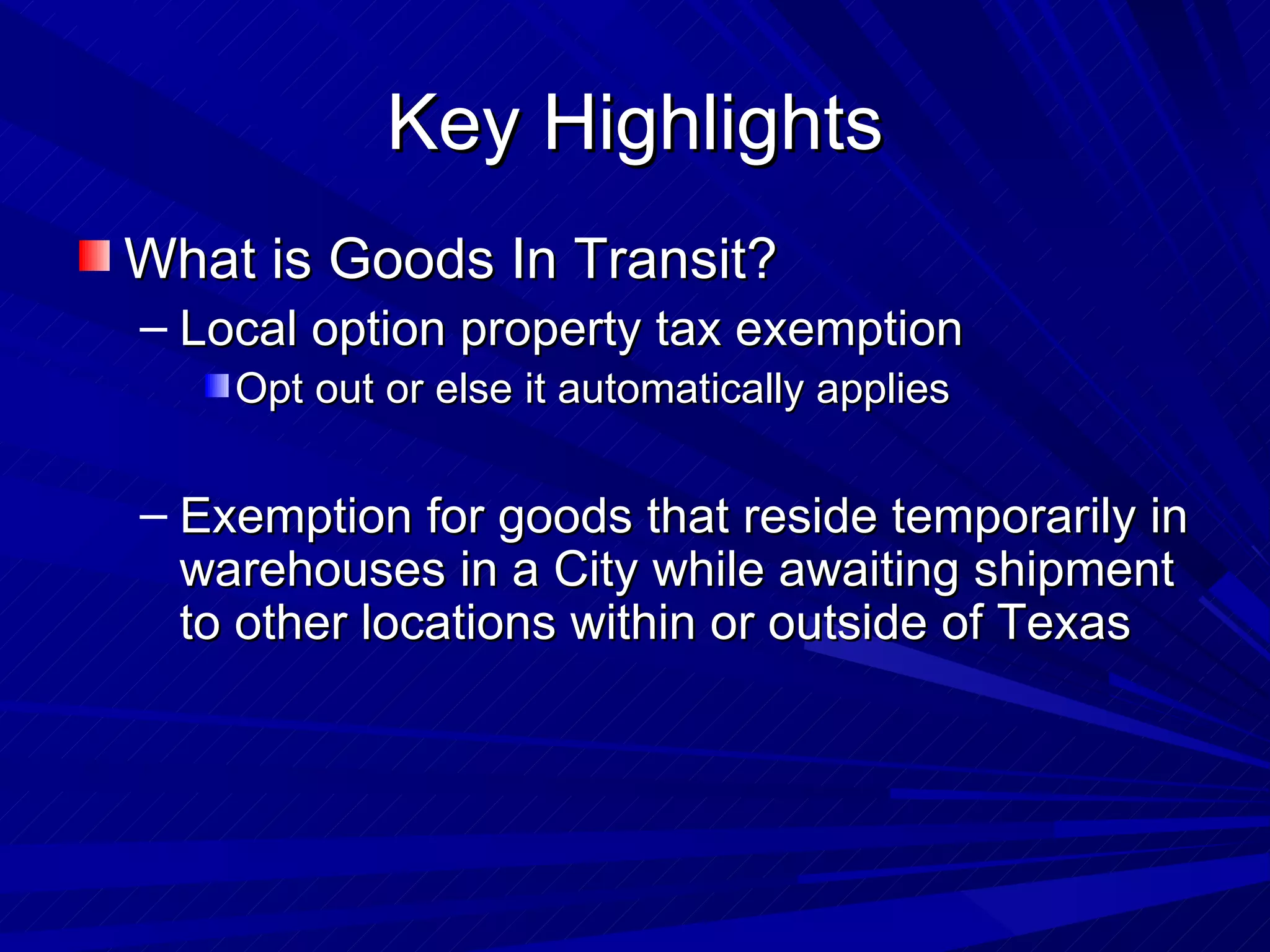 Goods in Transit Discussion | PPT