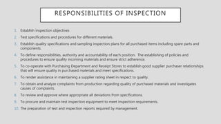 Goods inward procedure, inspection and documentation | PPTX