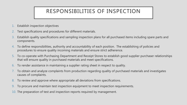 Goods inward procedure, inspection and documentation | PPTX